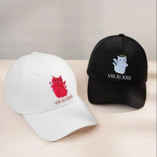 Custom Embroidered Hats For Couples, Funny Couples Matching Hats, Ange